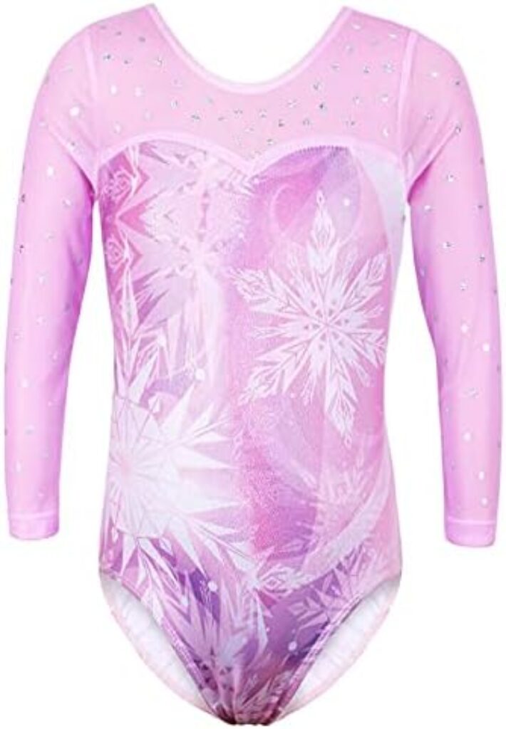 TFJH E Kids Little Girls' One Piece Sparkly Gymnastics Leotard Practice ...